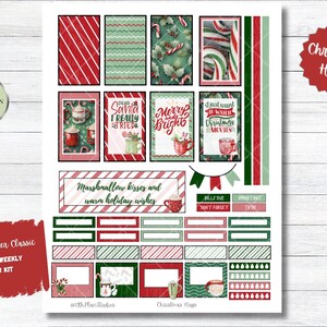 Christmas Stickers, Planner Printable, Classic Happy Planner Kit ...