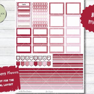 Valentine's Stickers, Planner Stickers, Classic Happy Planner Kit ...