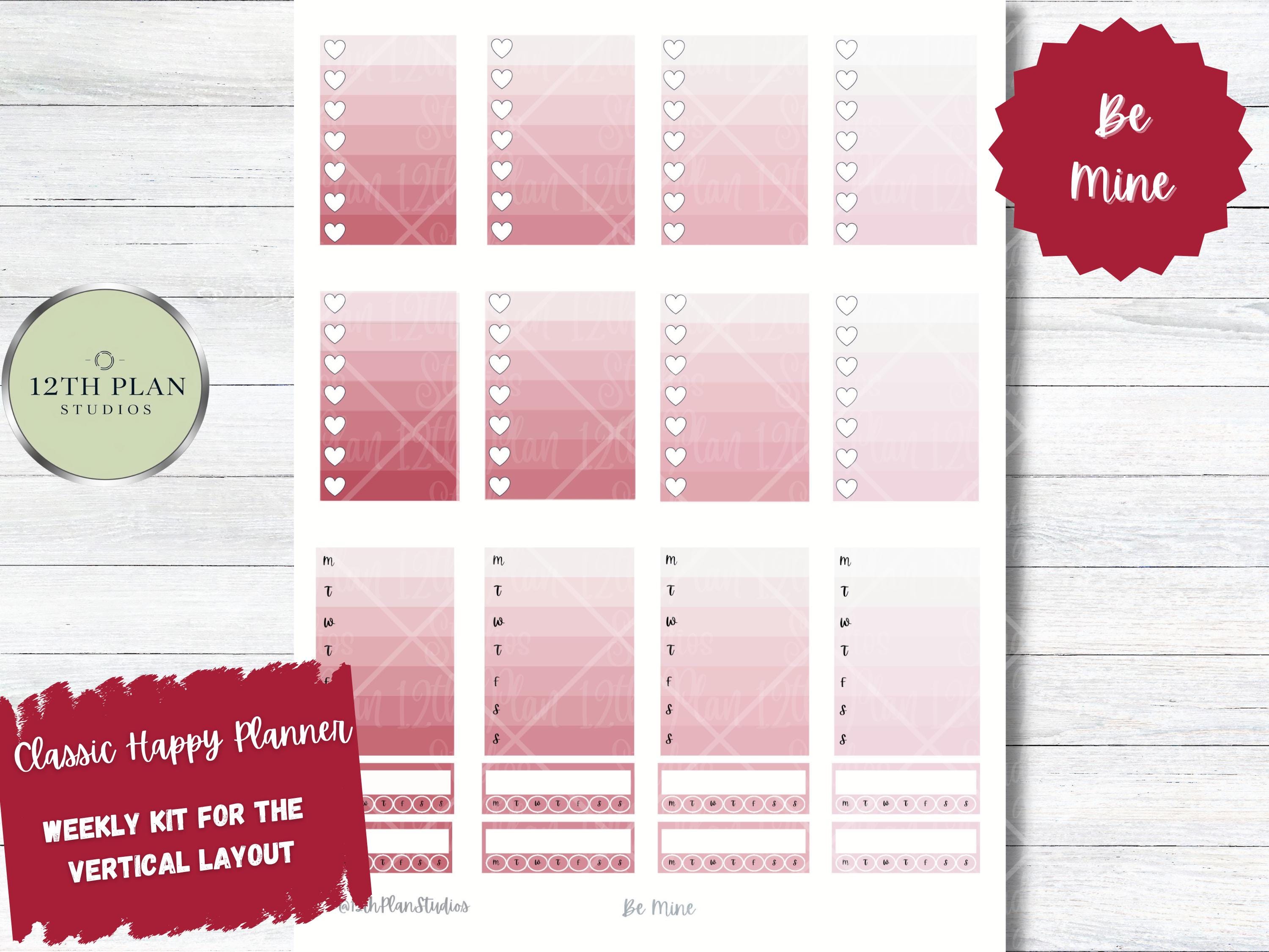 Valentine's Stickers, Planner Stickers, Classic Happy Planner Kit ...