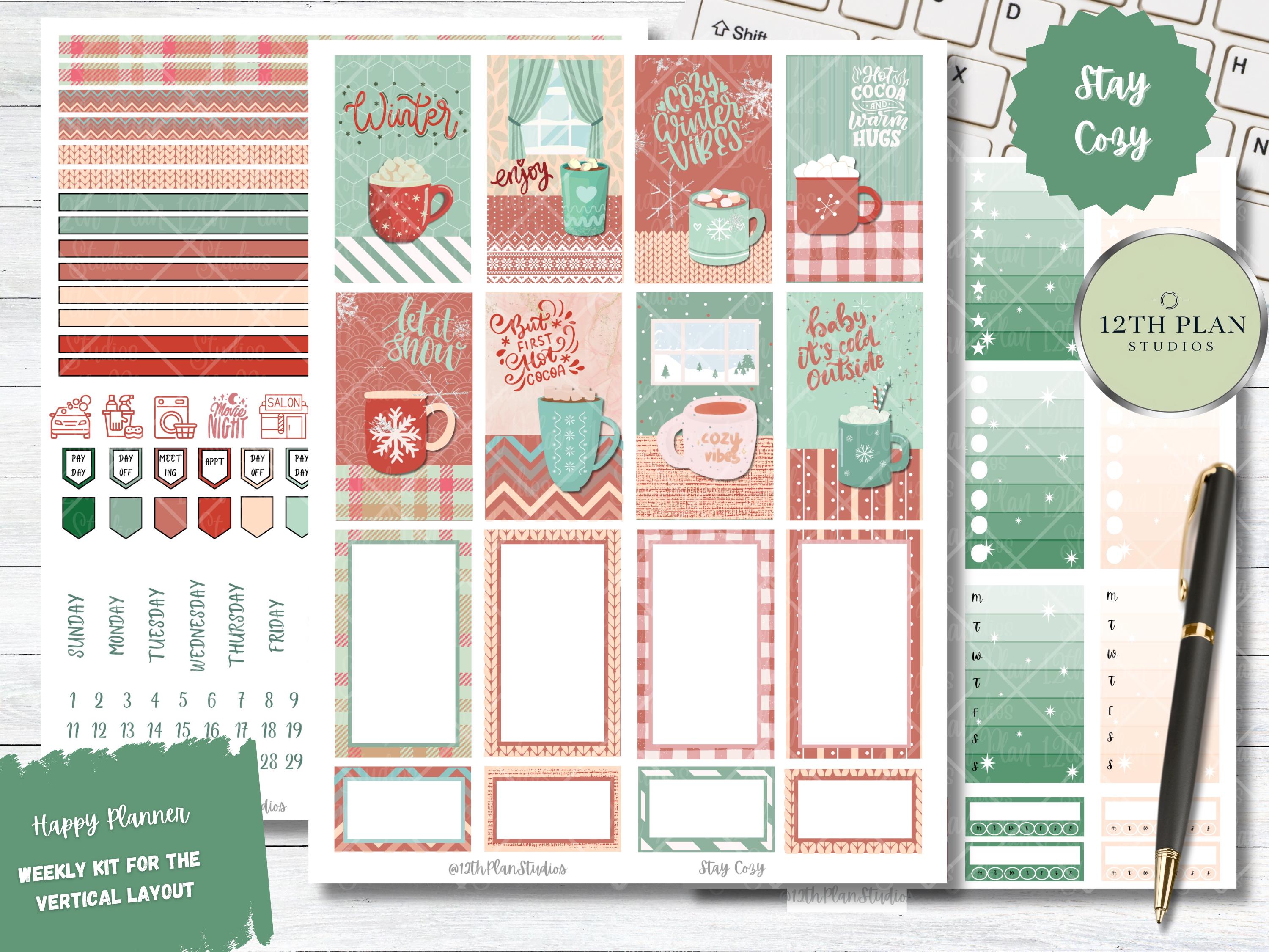 Winter Stickers, Planner Printable, Classic Happy Planner Kit, Weekly ...