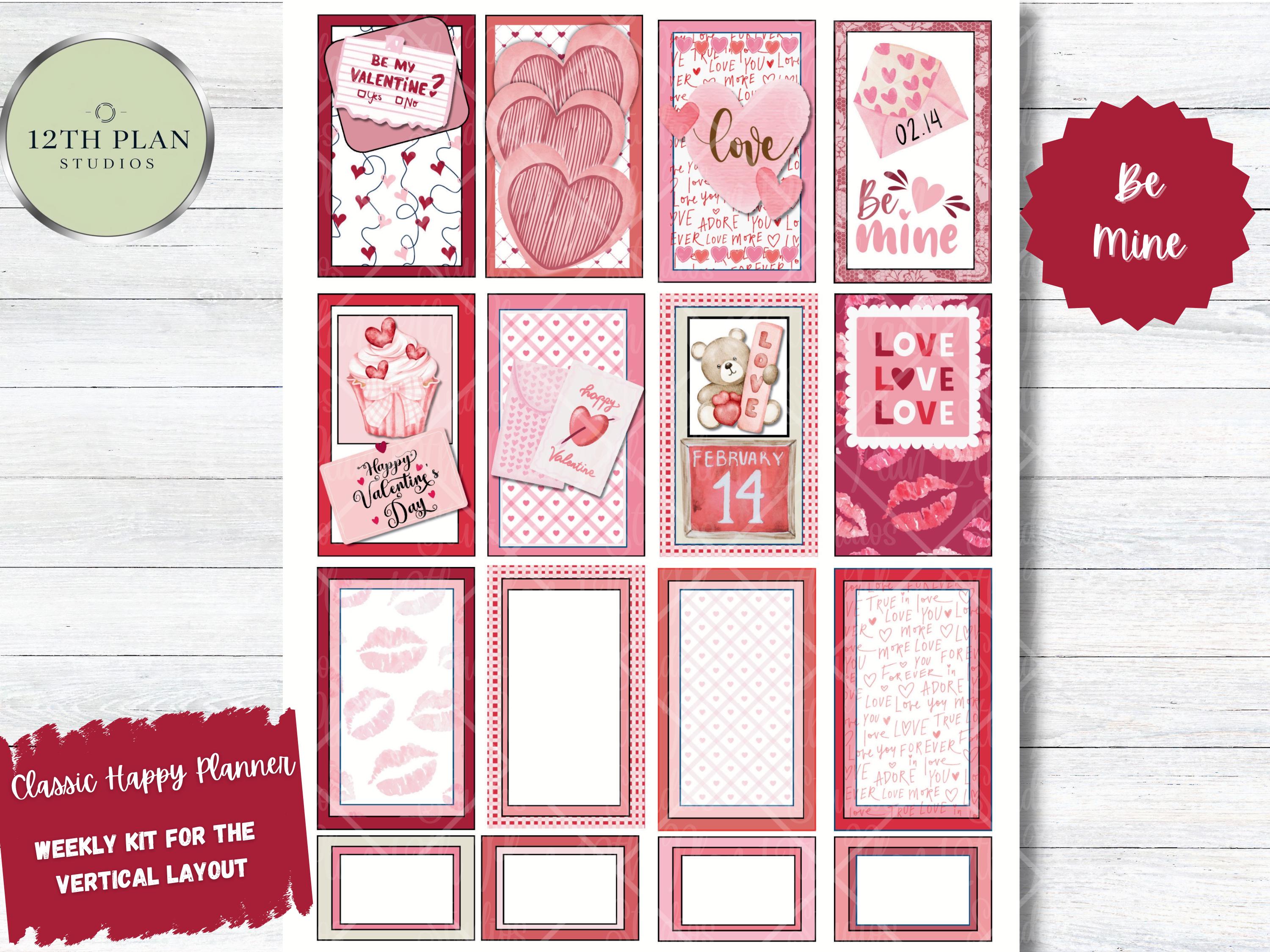 Valentine's Stickers, Planner Stickers, Classic Happy Planner Kit ...