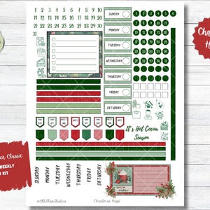 Christmas Stickers, Planner Printable, Classic Happy Planner Kit ...