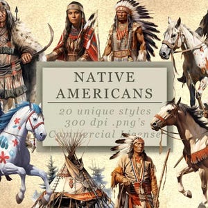 Native American Warriors Clip Art – Indigenous Tribe PNG Graphics ...