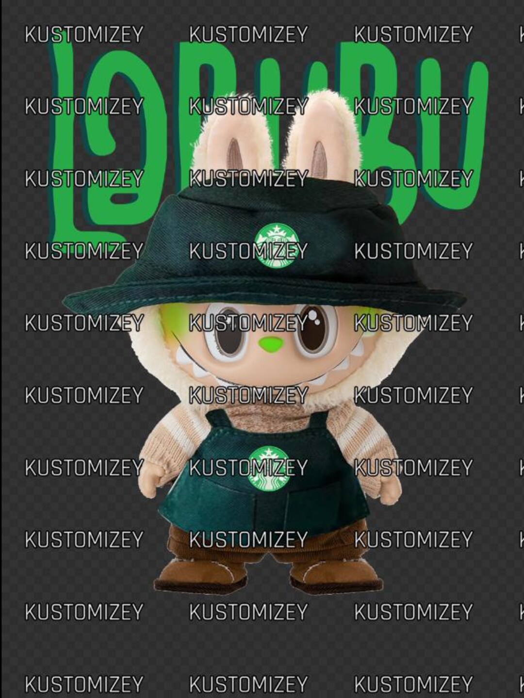 Labubu Starbucks PNG - Etsy