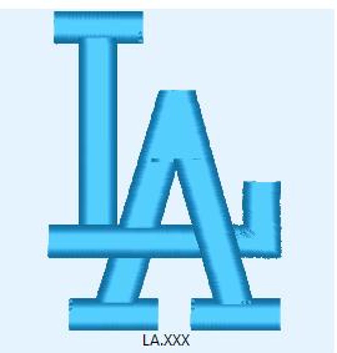 Los Angeles LA Logo Embroidery - Embroidery Files - Digital Downloads ...