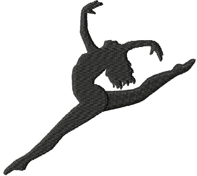 Machine Embroidery Designs, 3 SIZES, Instant Download, Dancer, Gymnast ...