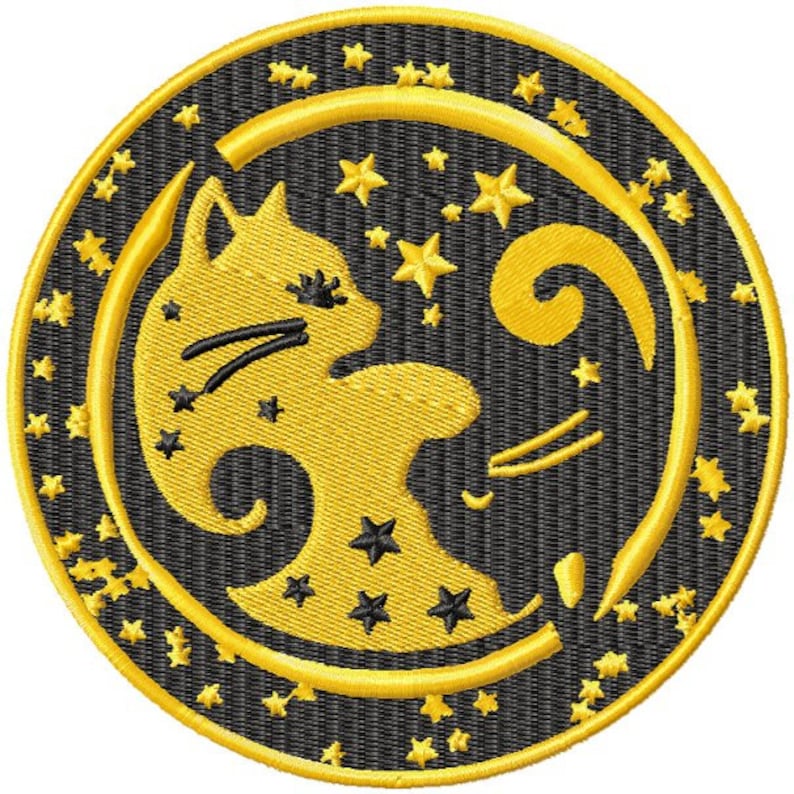 Cats, Machine Embroidery Designs, Celestial, Yin Yang, Gold, Black ...