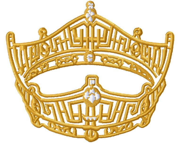 Full Pageant Crown Machine Embroidery Design Miss America 4 - Etsy