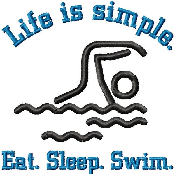 Swim Embroidery - Etsy
