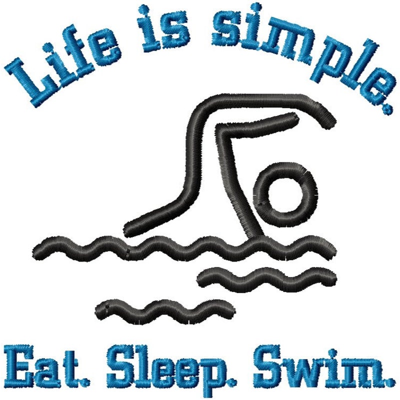 Swim Embroidery - Etsy