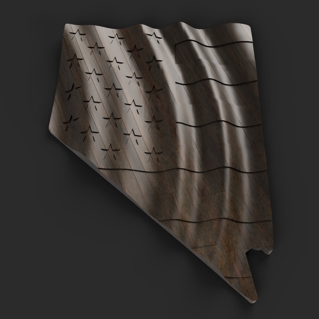 Nevada - STL File - Wavy Flag - Wavy Union Stars - Etsy