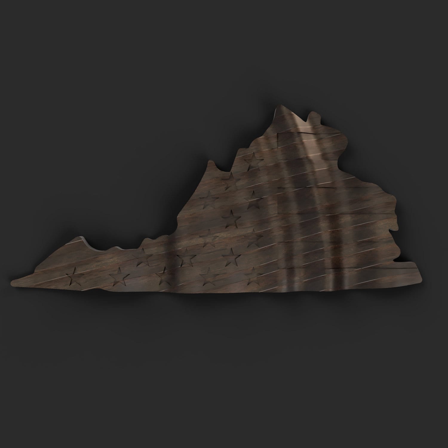 Virginia - STL File - Wavy Flag - Wavy Union Stars - Etsy