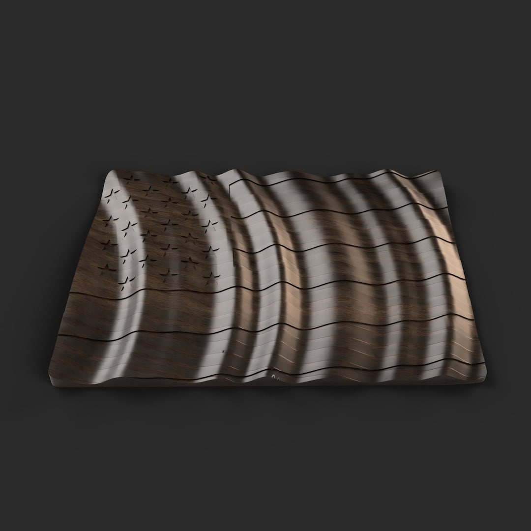 Wyoming - STL File - Wavy Flag - Wavy Union Stars - Etsy