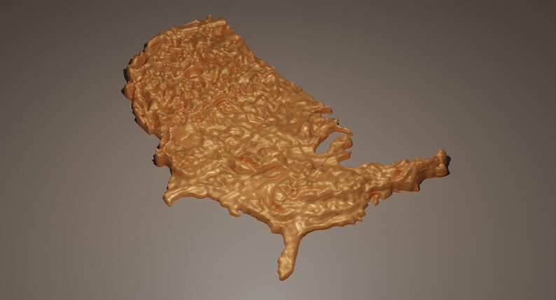 USA Topographic Map STL for CNC Milling - Etsy