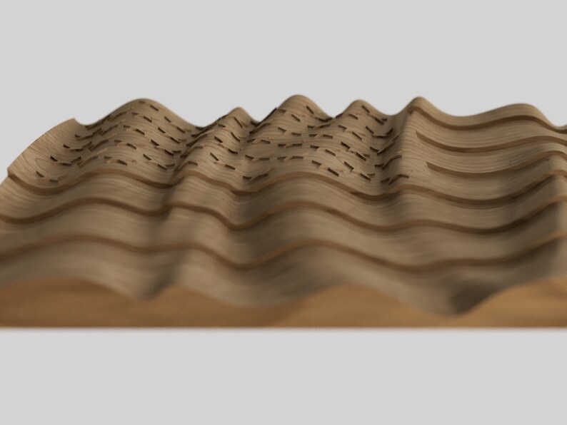 1.5in Wavy Flag - Wavy Union Stars - 3D STL File - Etsy