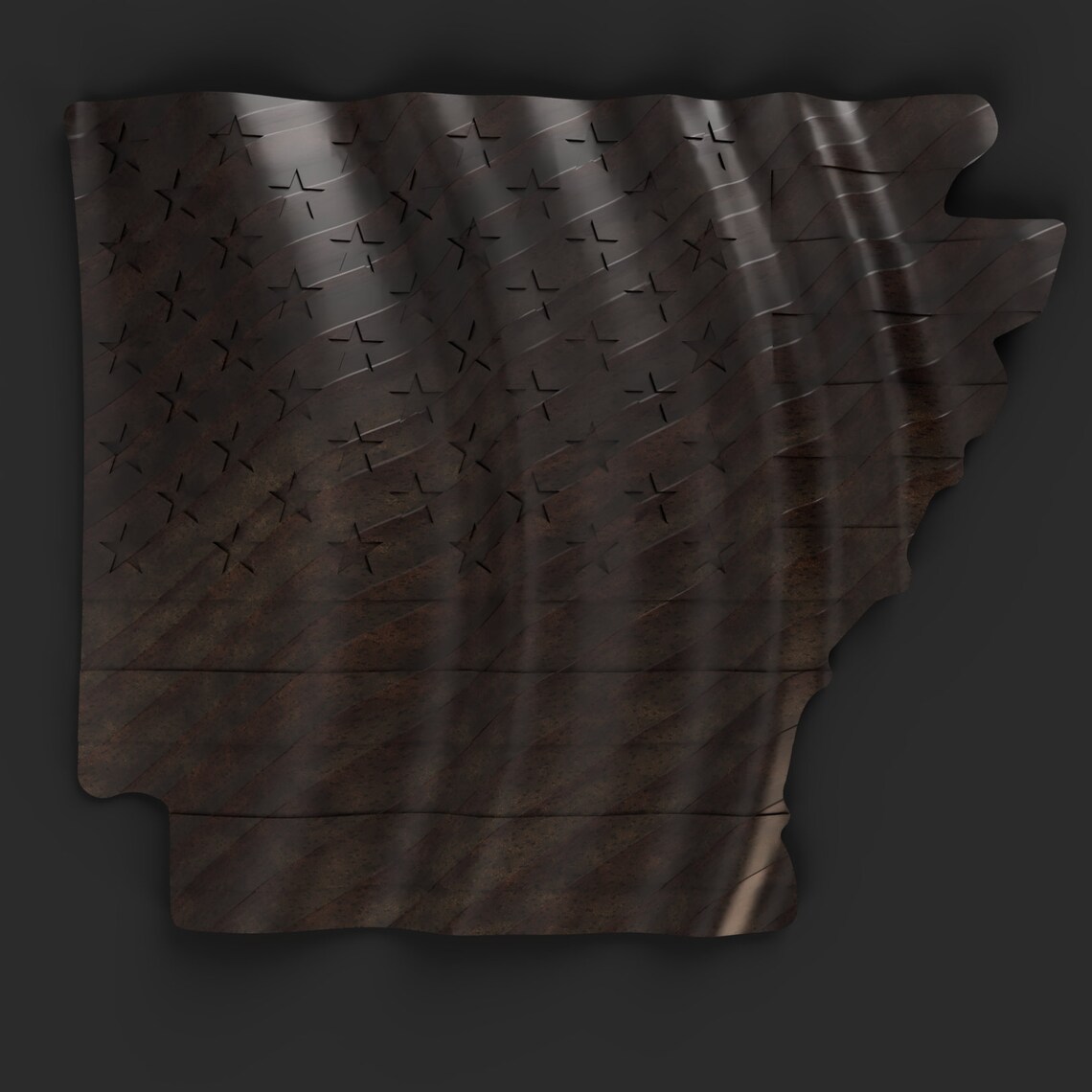 Arkansas - STL File - Wavy Flag - Wavy Union Stars - Etsy