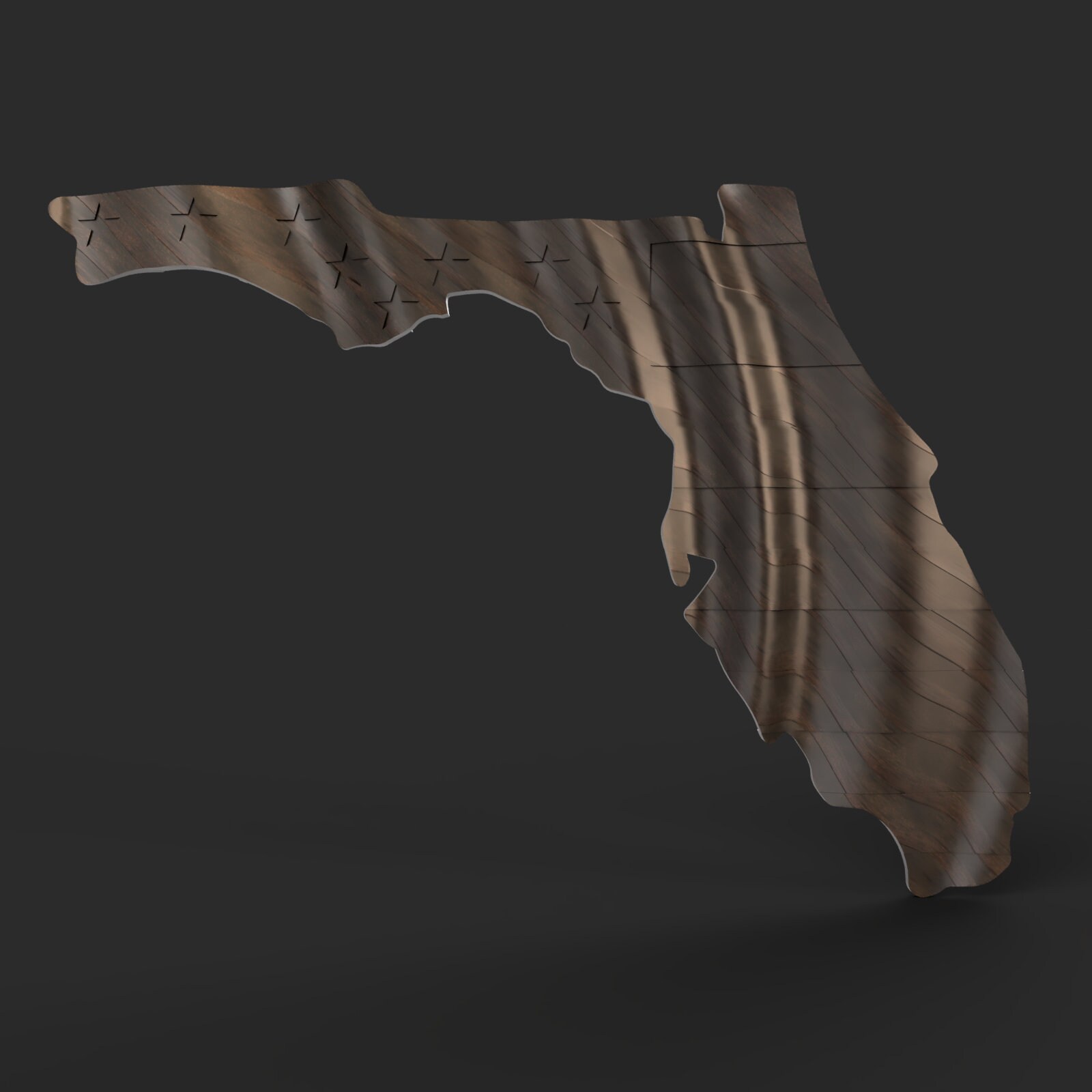 Florida - STL File - Wavy Flag - Wavy Union Stars - Etsy