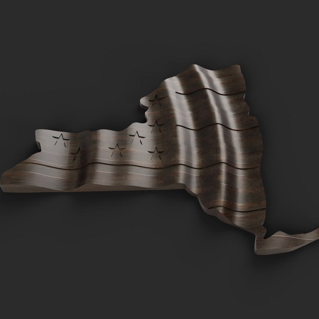 New York - STL File - Wavy Flag - Wavy Union Stars - Etsy