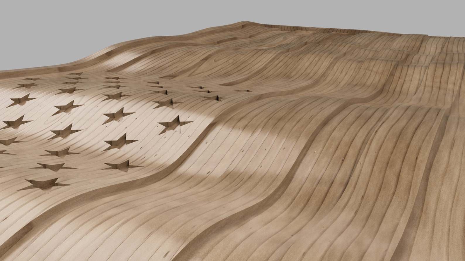 Wavy American Flag STL Files: CNC Woodworking (digital Download) - Etsy