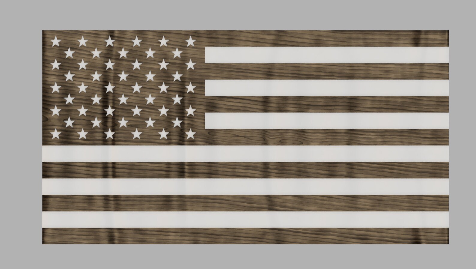 1/2in Wavy Flag - Wavy Union Stars - 3D STL File - Etsy