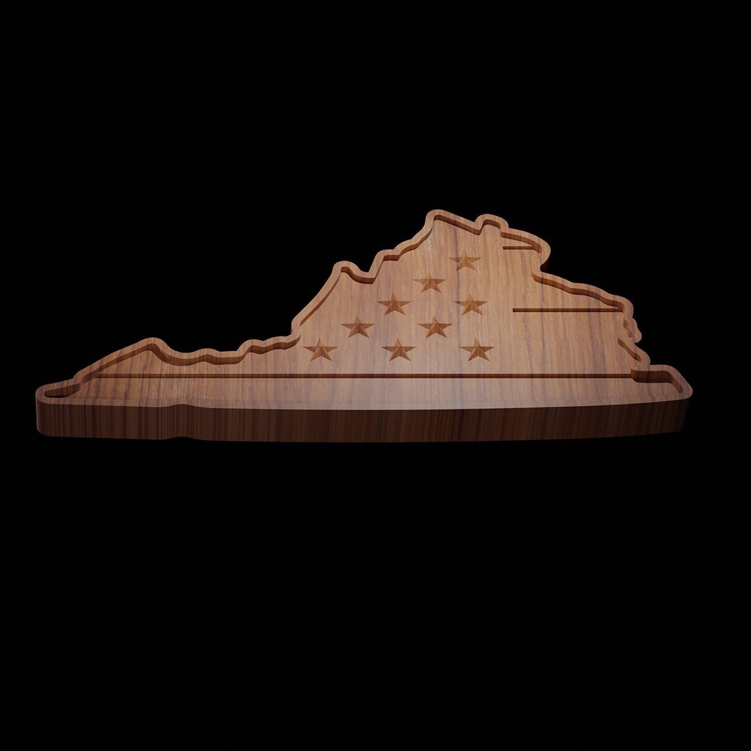 Virginia - 3pk STL Files - State Shaped Flag - Etsy