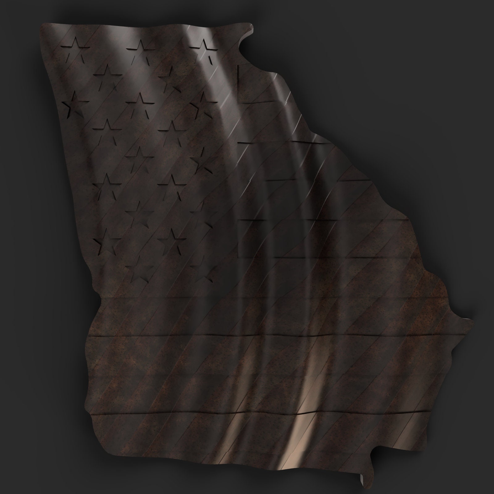 Georgia - STL File - Wavy Flag - Wavy Union Stars - Etsy