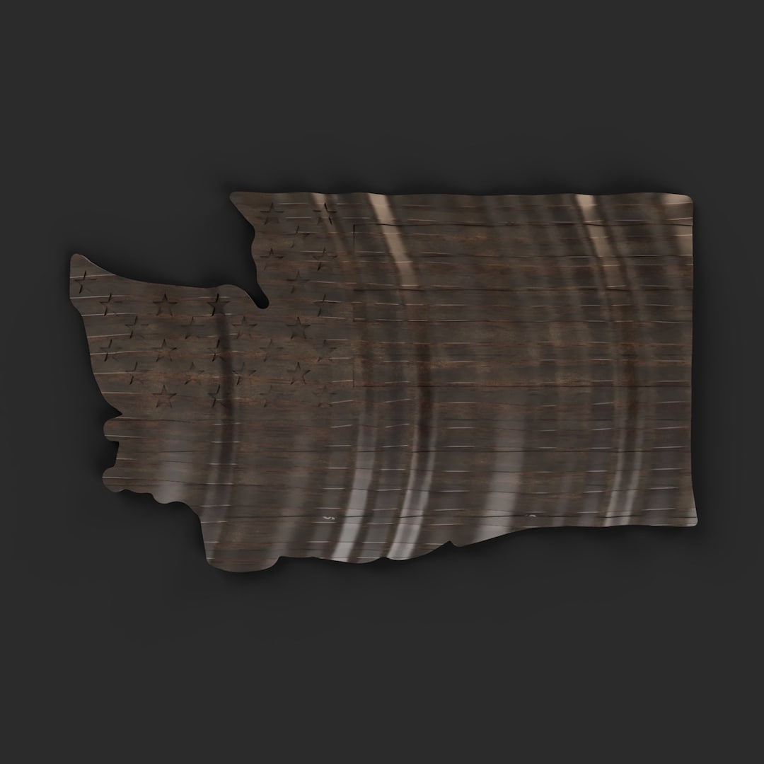 Washington - STL File - Wavy Flag - Wavy Union Stars - Etsy