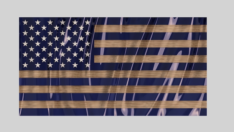 1.5in Wavy Flag - Wavy Union Stars - 3D STL File - Etsy