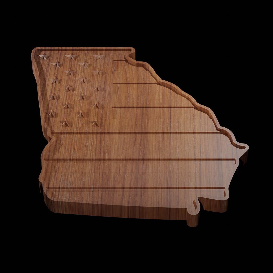 Georgia - 3pk STL Files - State Shaped Flag - Etsy