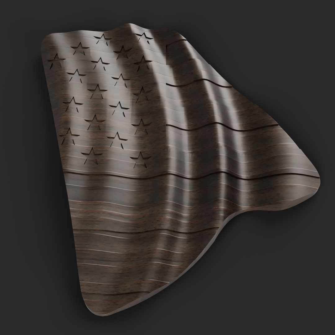 Rhode Island - STL File - Wavy Flag - Wavy Union Stars - Etsy