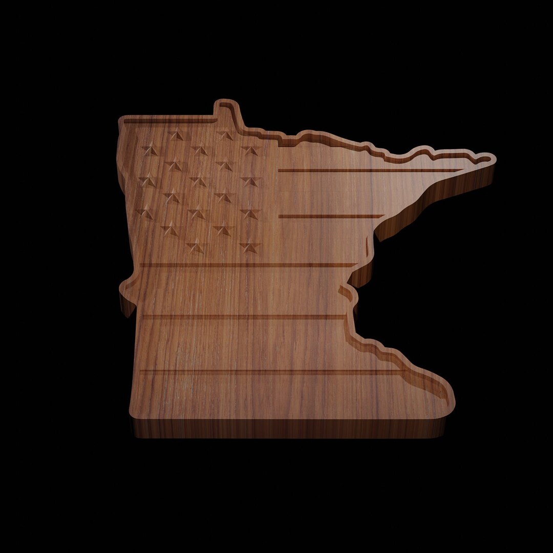 Minnesota - 3pk STL Files - State Shaped Flag - Etsy