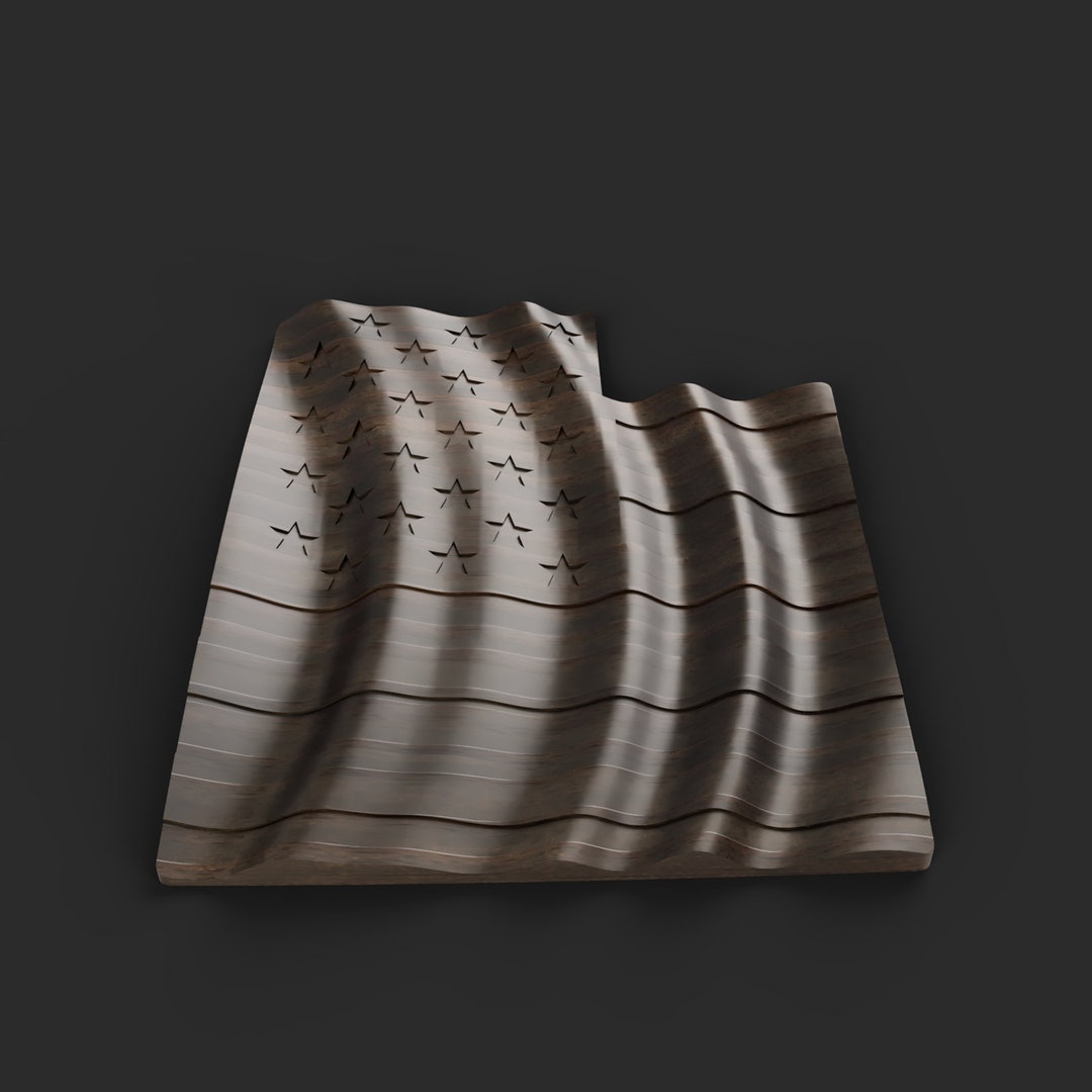 Utah - STL File - Wavy Flag - Wavy Union Stars - Etsy