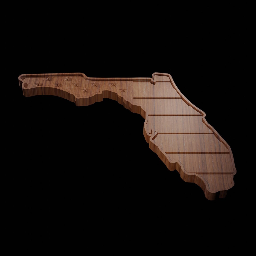 Florida - 3pk STL Files - State Shaped Flag - Etsy