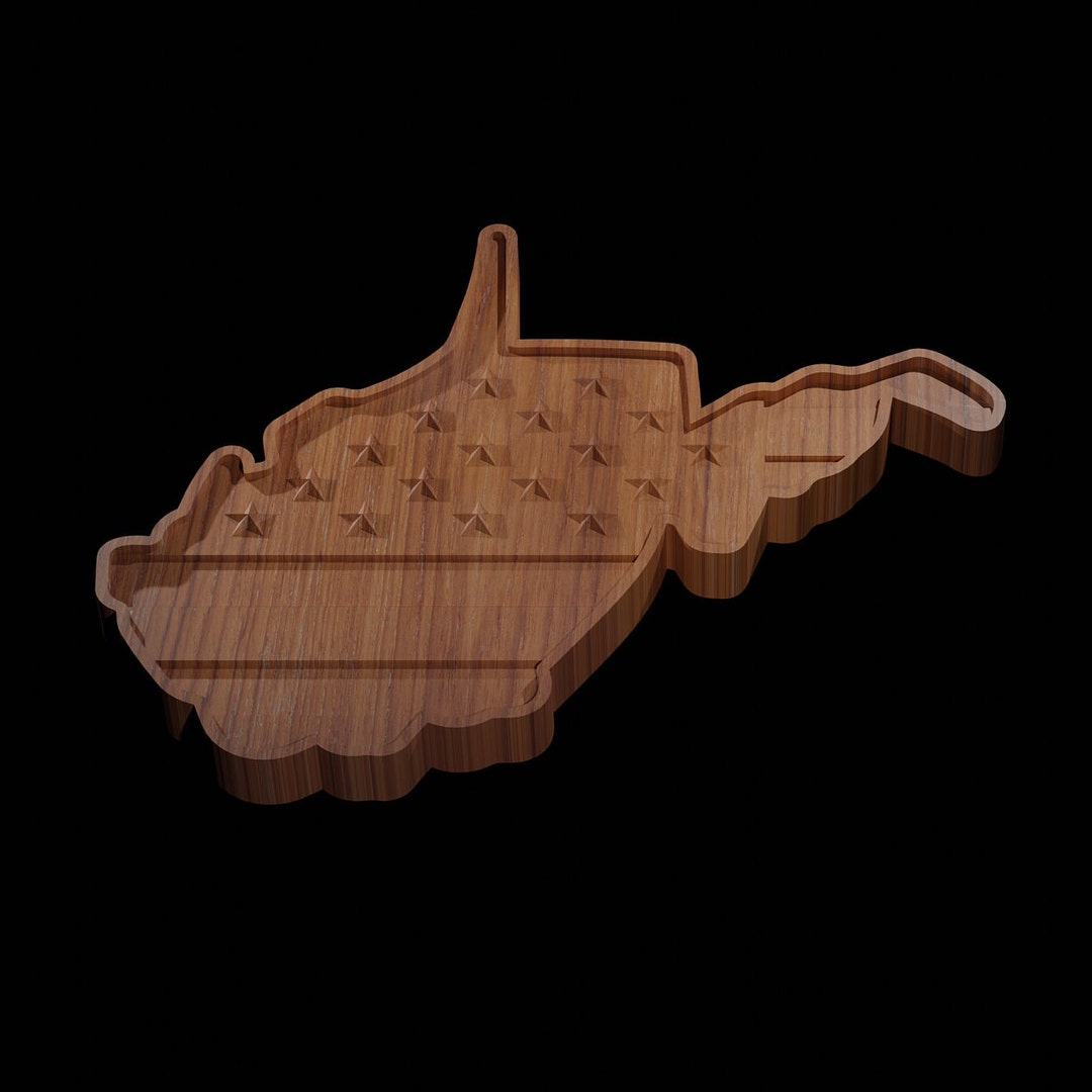 West Virginia - 3pk STL Files - State Shaped Flag - Etsy