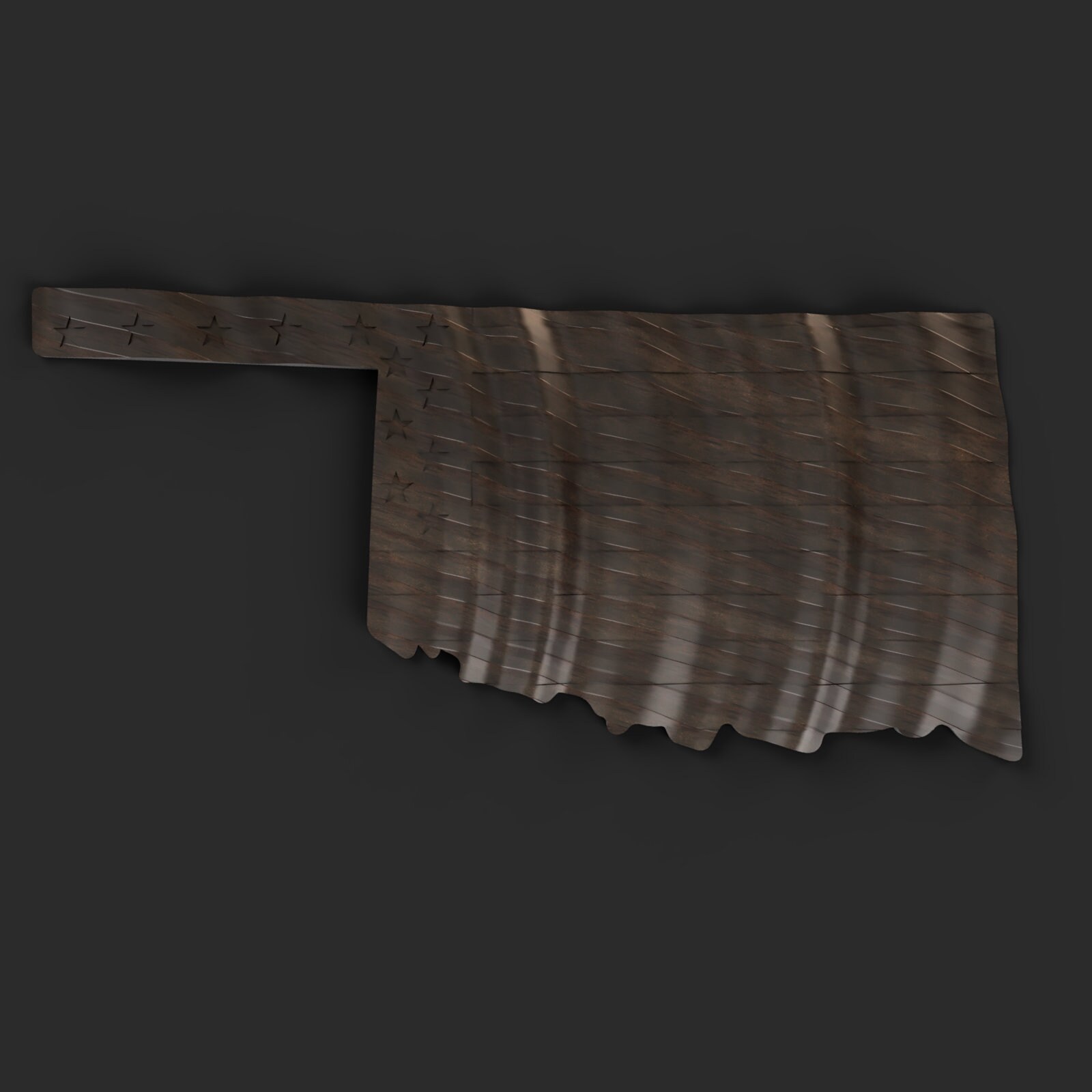 Oklahoma - STL File - Wavy Flag - Wavy Union Stars - Etsy