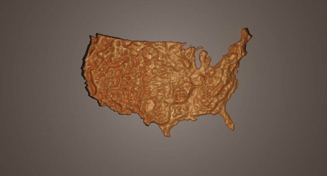 USA Topographic Map STL for CNC Milling - Etsy