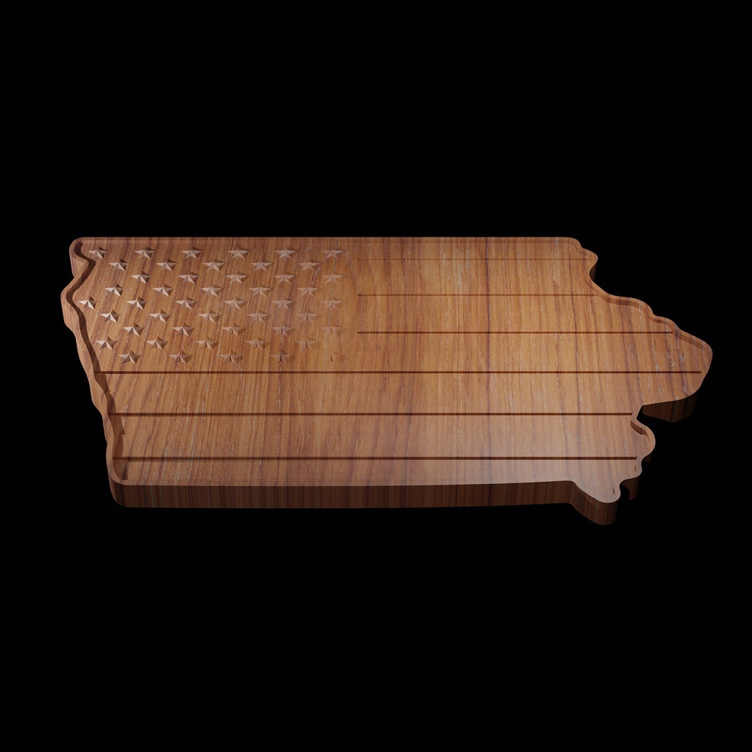 Iowa - 3pk STL Files - State Shaped Flag - Etsy