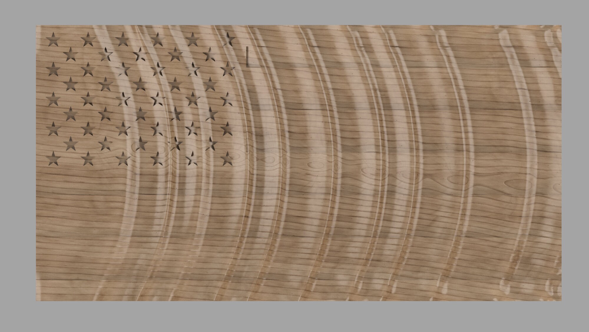 1in Wavy Flag - Wavy Union Stars - 3D STL File - Etsy