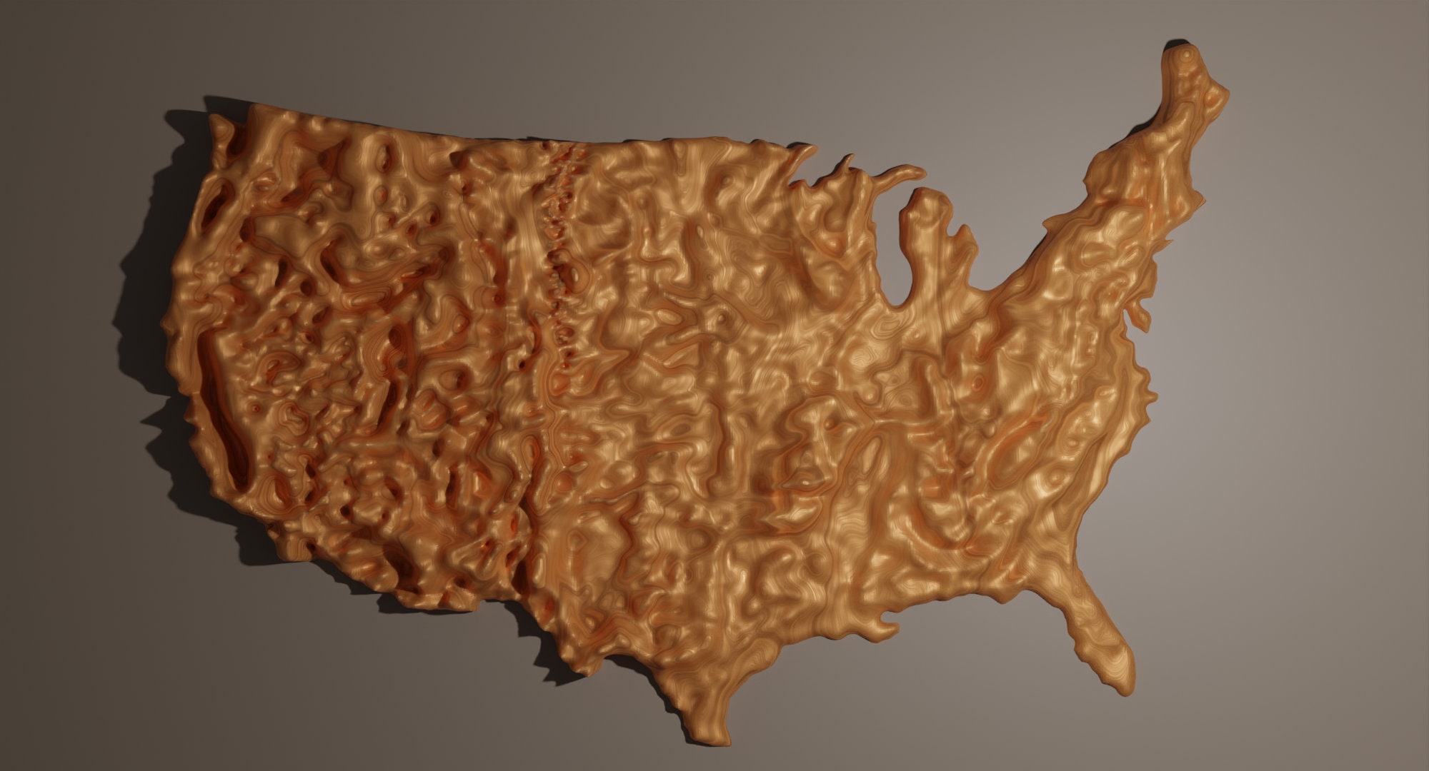 USA Topographic Map STL for CNC Milling - Etsy