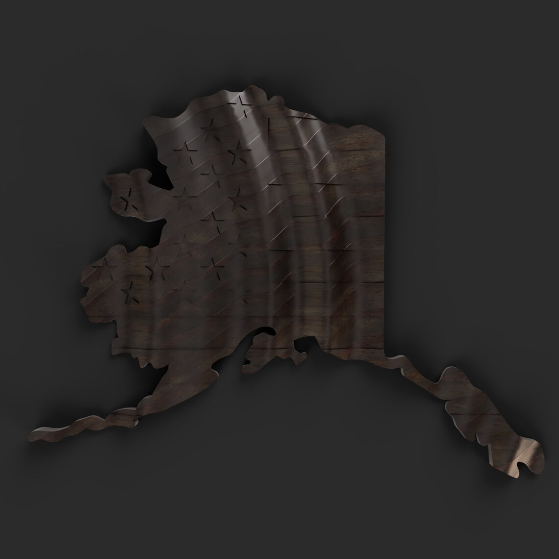 Alaska - STL File - Wavy Flag - Wavy Union Stars - Etsy