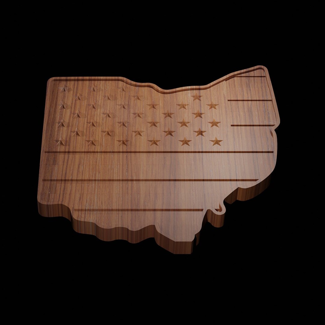 Ohio - 3pk STL Files - State Shaped Flag - Etsy