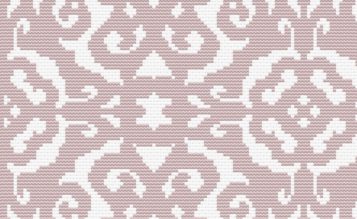 Rose Carpet Cross Stich PDF Pattern for Dolls House Miniature Rug 1/12 ...