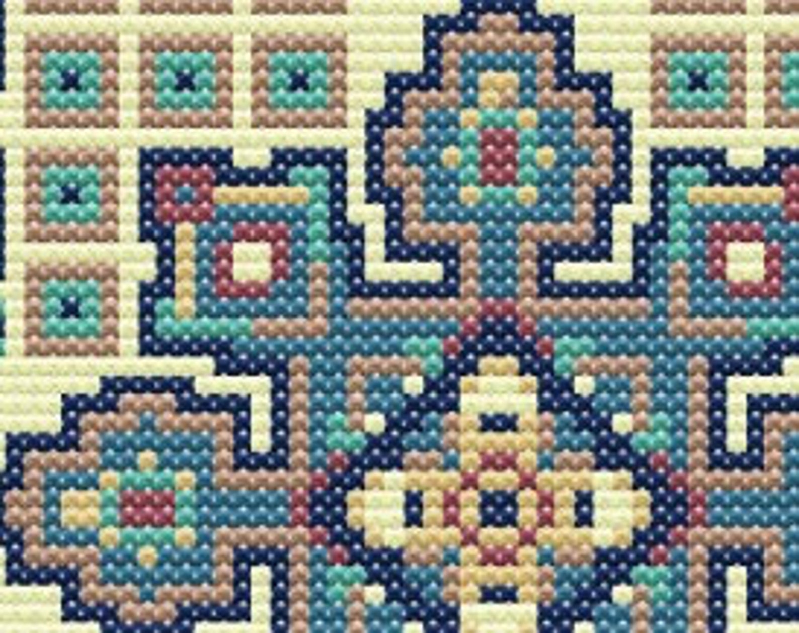 Persian Rug Cross Stich PDF Pattern for Dolls House Miniature Carpet ...