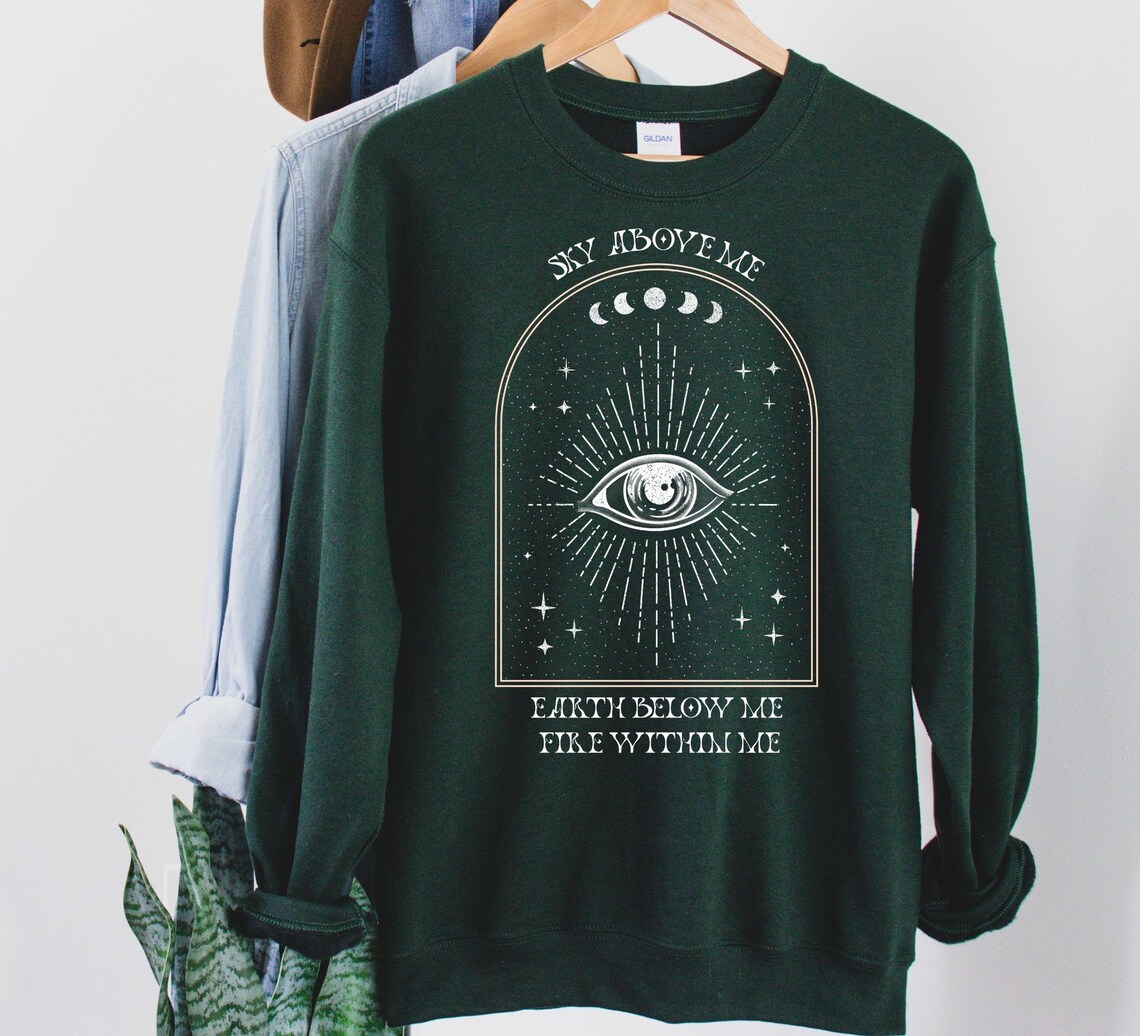 Boho Sweatshirt Esoteric Witch Shirt Bohemian Clothes - Etsy