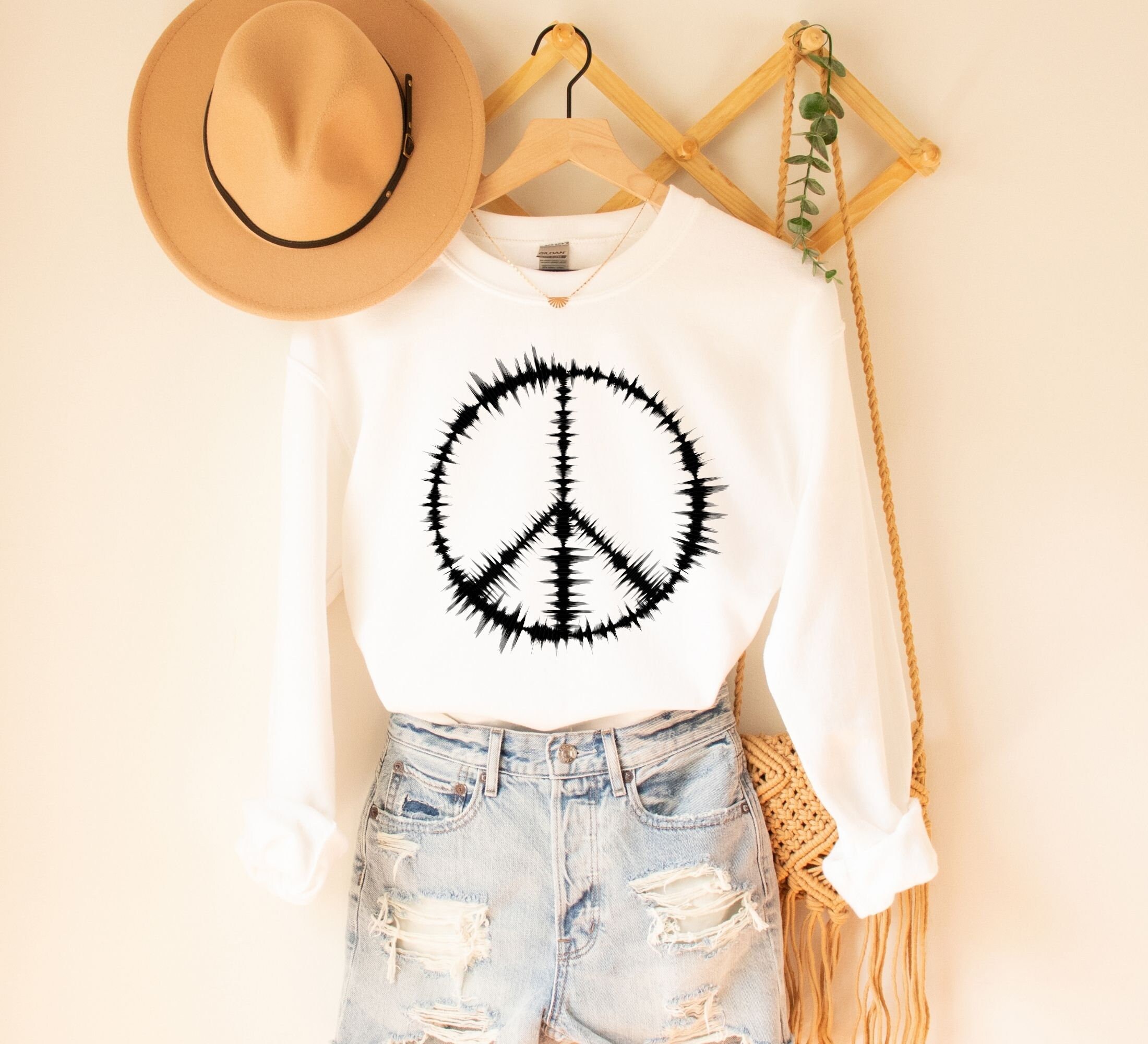 Peace Sign Pullover Boho Shirt Festival Clothes Hippie - Etsy