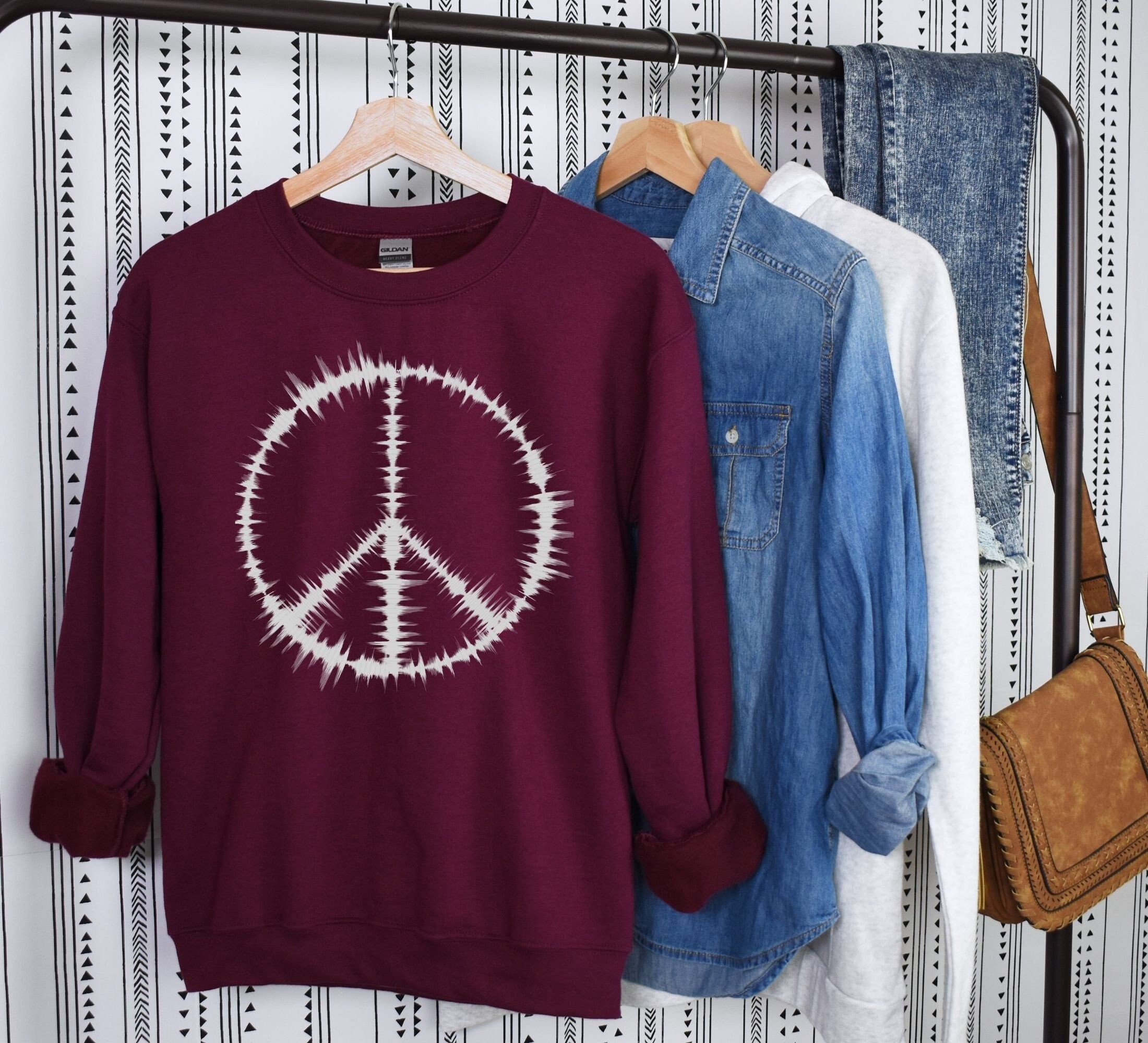 Peace Sign Pullover Boho Shirt Festival Clothes Hippie - Etsy
