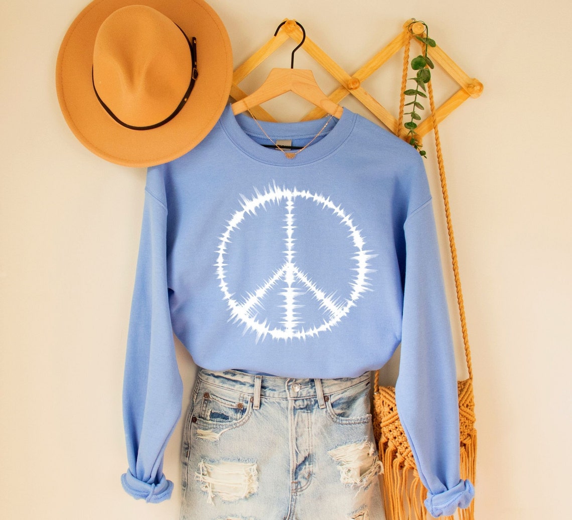 Peace Sign Pullover Boho Shirt Festival Clothes Hippie - Etsy