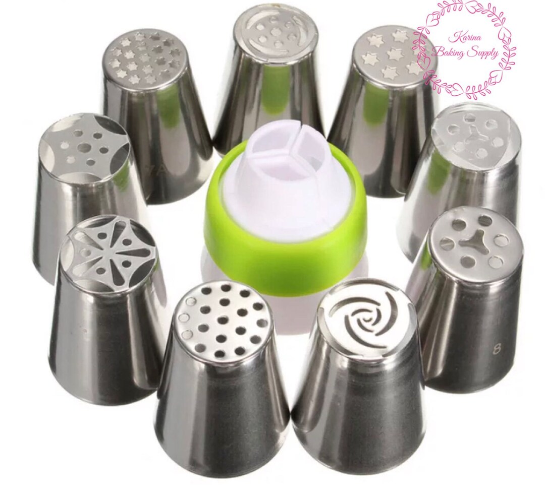 Set of 10 Russian Flower and Piping Tip Set Stainless Steel - Etsy