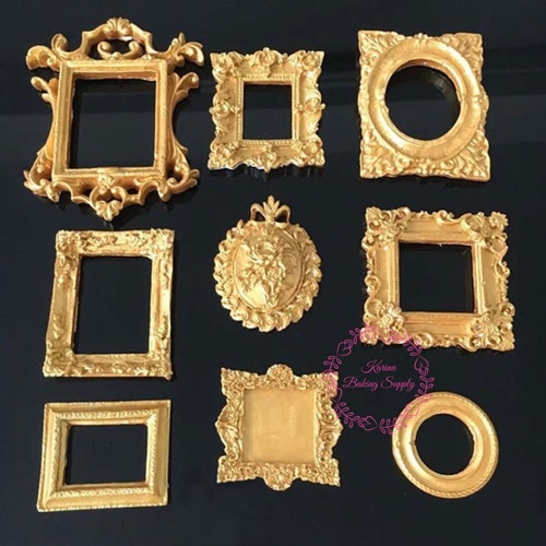 Picture Frame Resin Mold Vintage Relief Photo Frame Silicone - Etsy