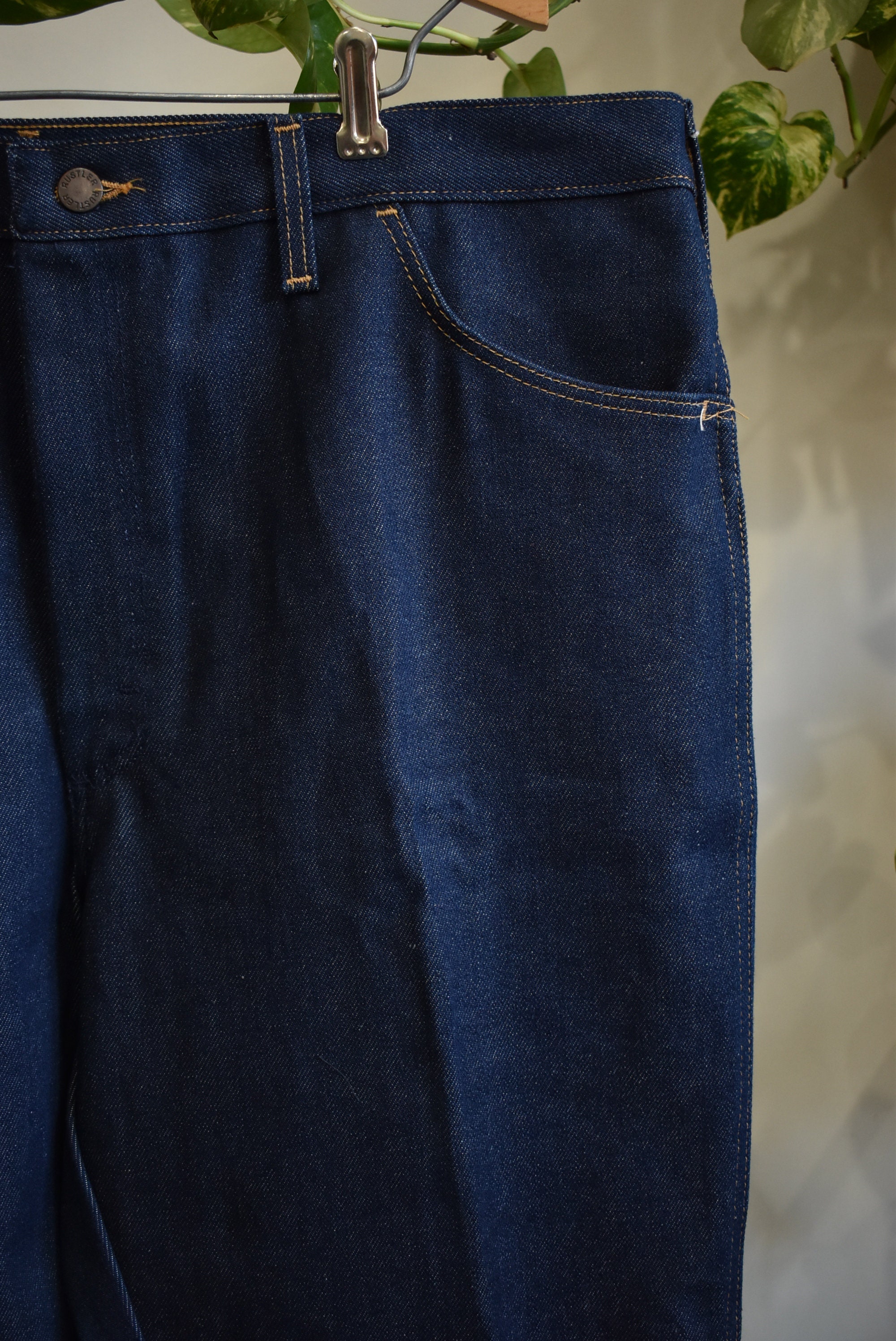 Vintage 60s 70s Rustler Bootcut Jeans // Dark Wash Sturdy - Etsy